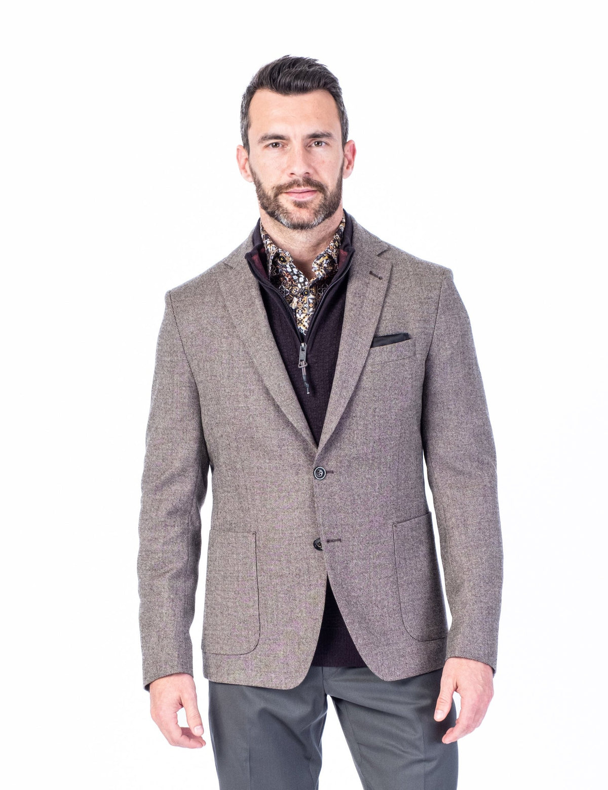 Marzotto Wool Tweed Blazer - Brown – Stars & Strauss