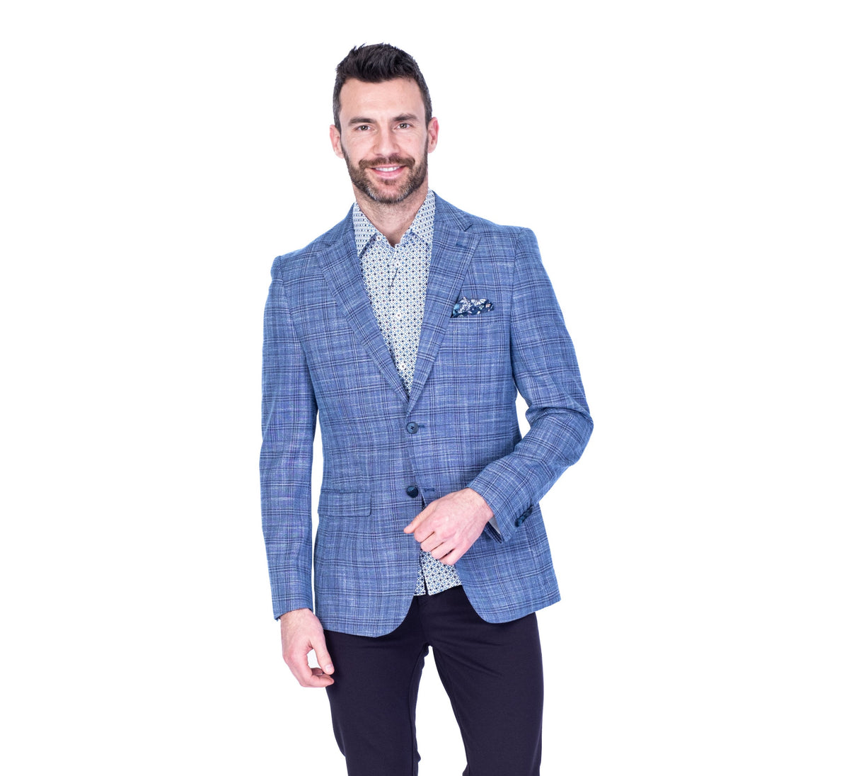 Plaid Sports Jacket - Blue – Stars & Strauss